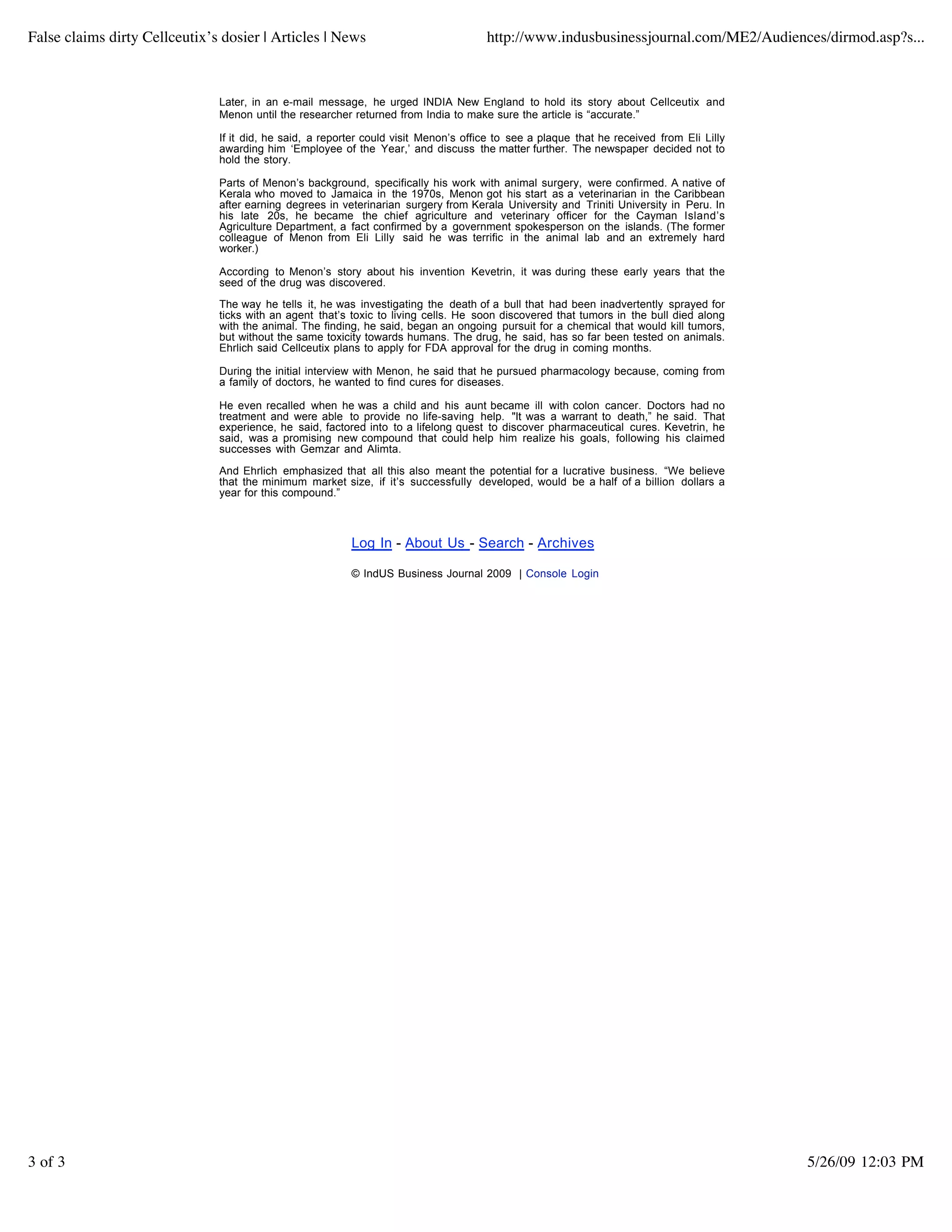 Investigation: Drugmaker's claim suspect | PDF | Cancer | Diseases and ...