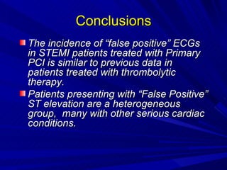 False Positive Cath Lab Activatin C R T Version | PPT