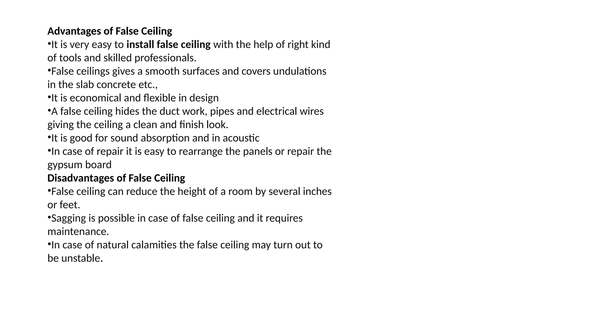 Types of False Ceiling in interior design | PPTX