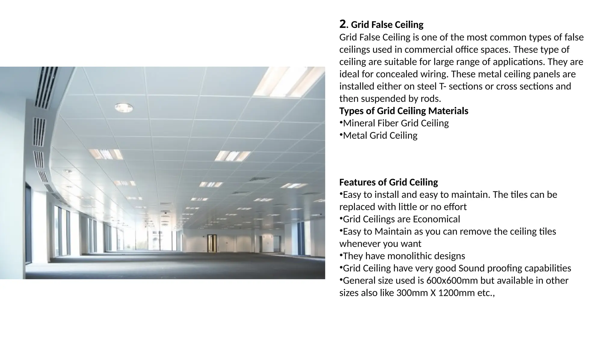 Types of False Ceiling in interior design | PPTX