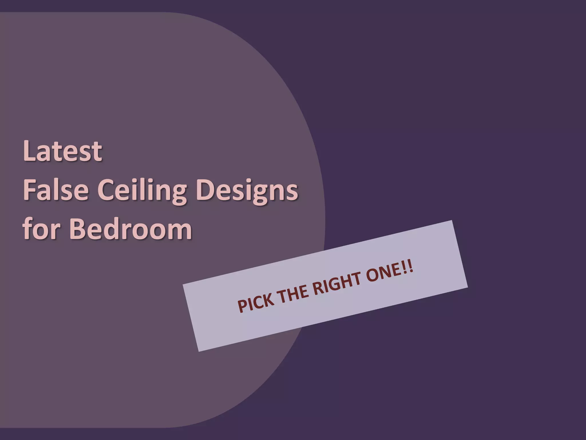 False ceiling designs for bedrooms | PPT
