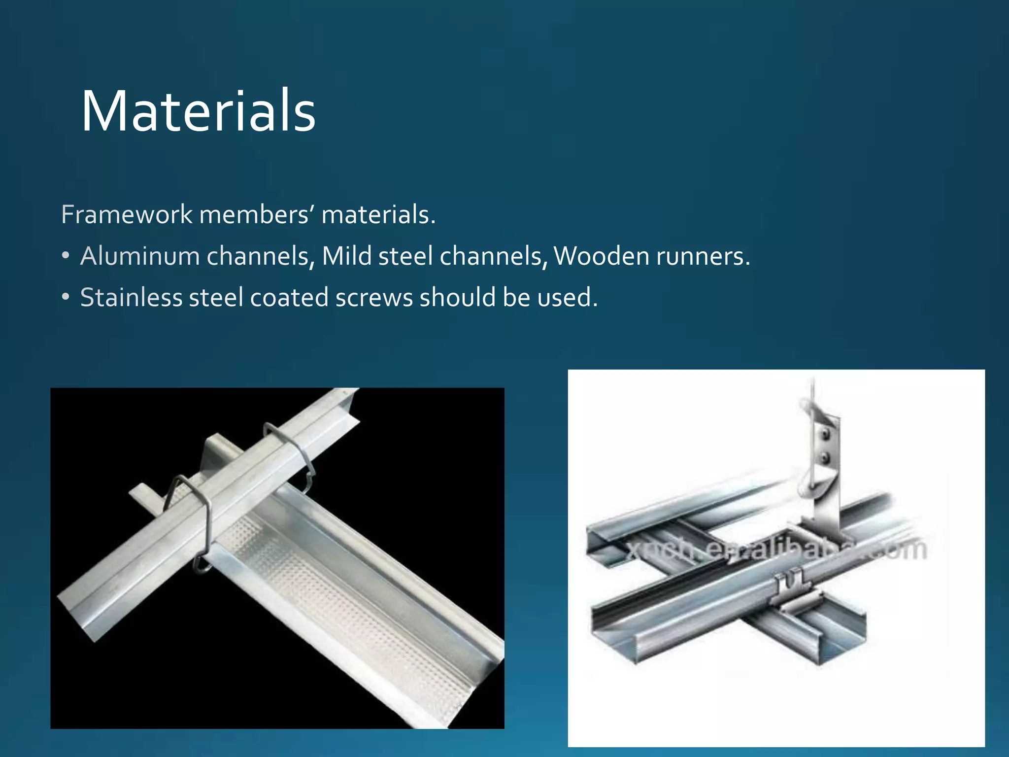 False ceiling materials | PPTX