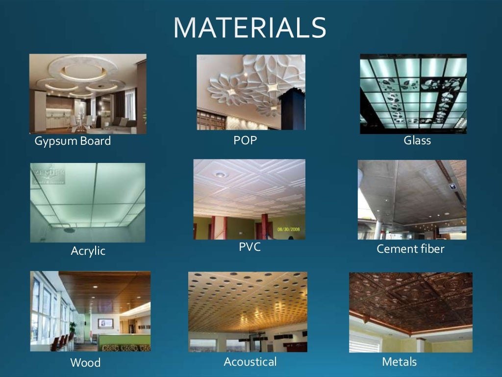 False ceiling materials