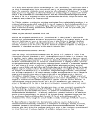 False claims policy fraud protocol state of georgia | PDF