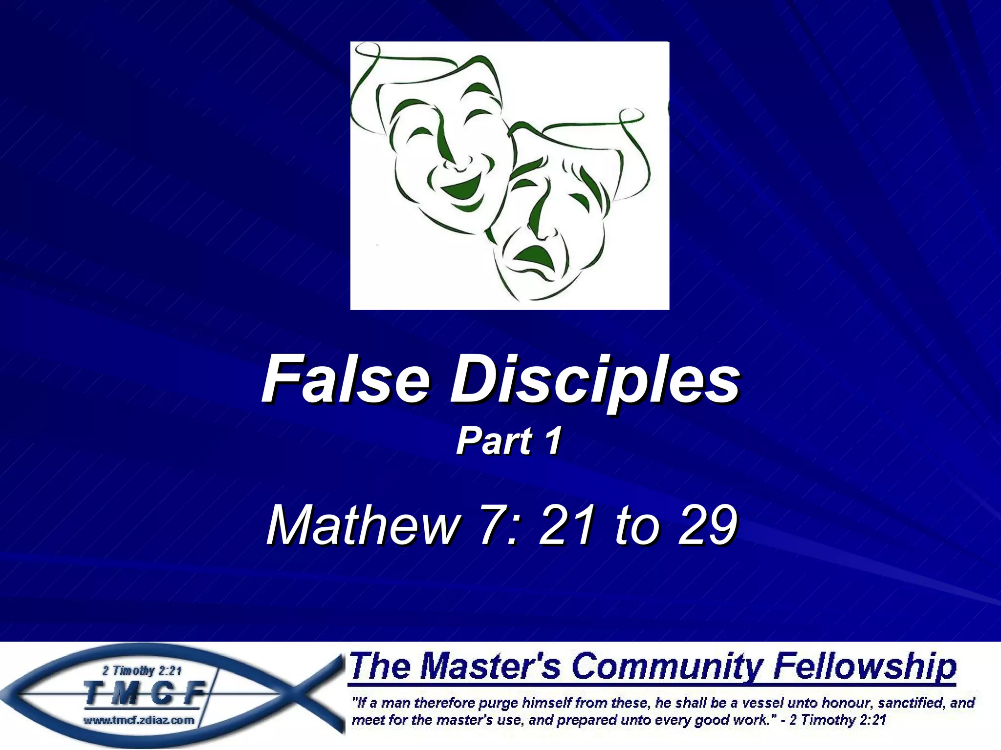 False disciples part 1 | PPT