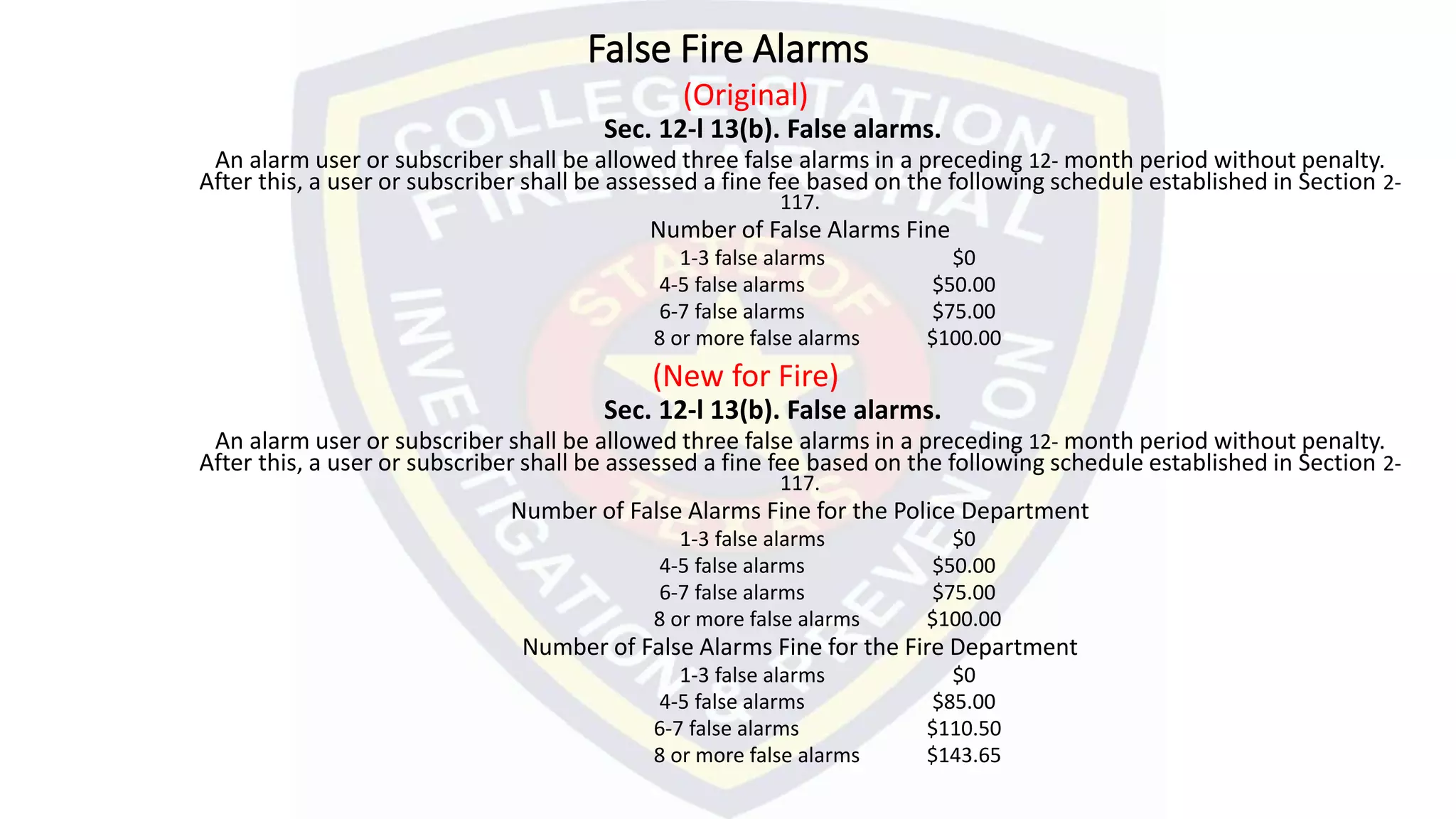 False Fire Alarms | PPTX