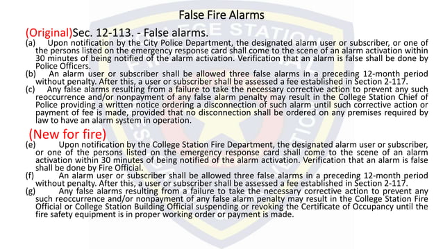 False Fire Alarms | PPTX