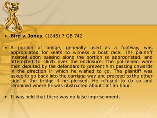 False Imprisonment and Malicious Prosecution.ppt