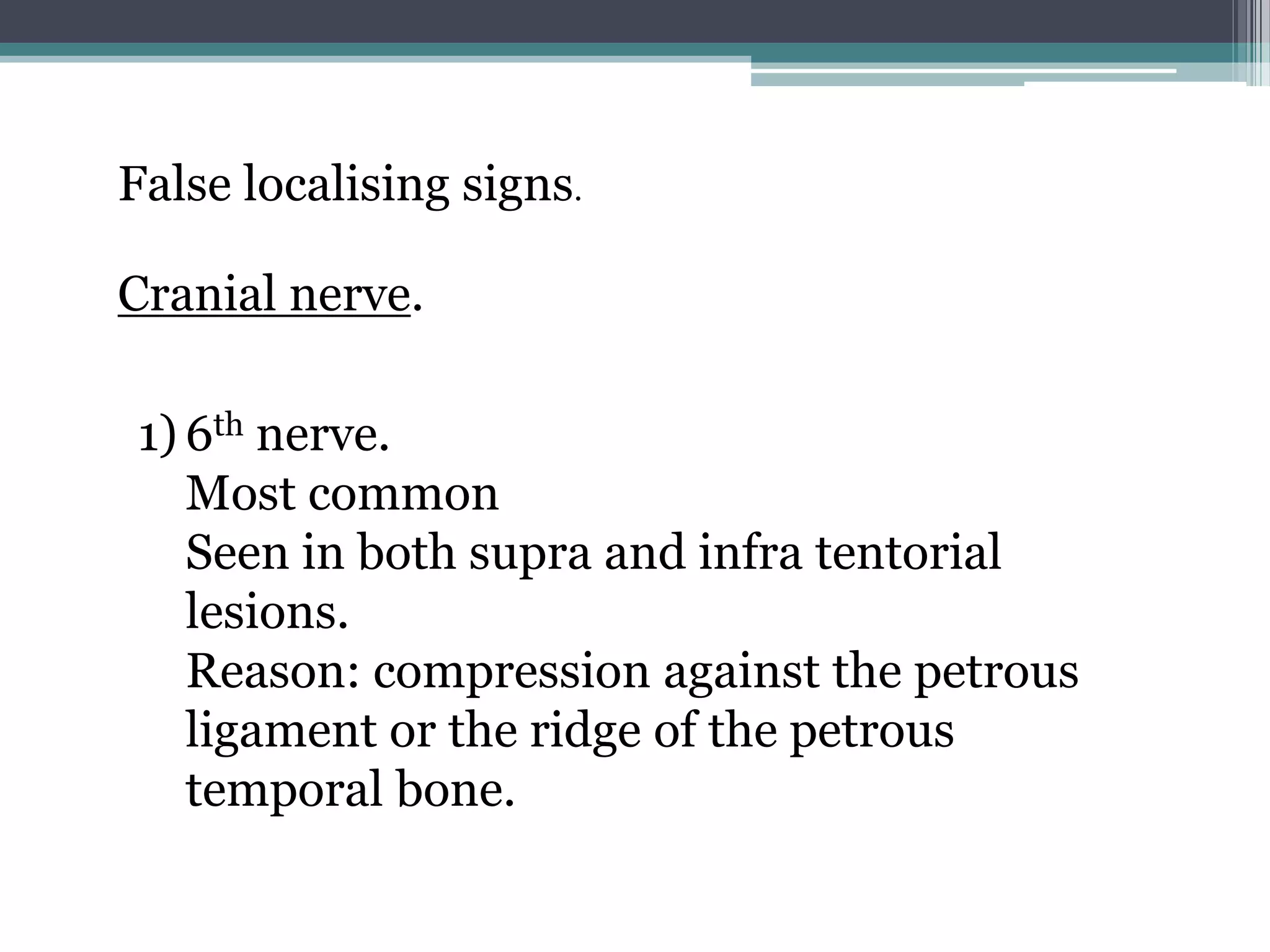 False localising signs : a major examination finding | PPT | Death ...