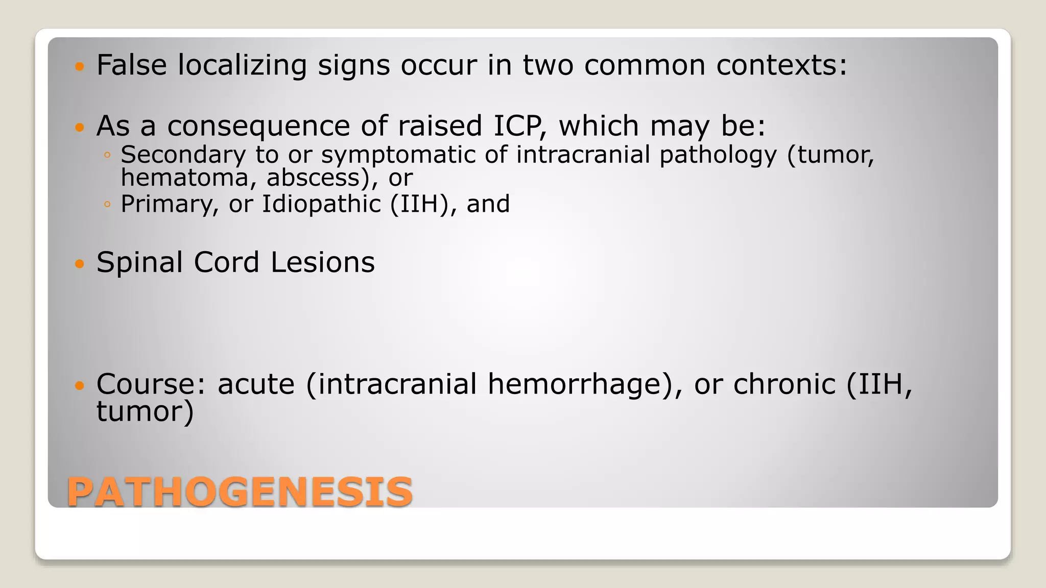 False Localising Signs In Neurology.pptx