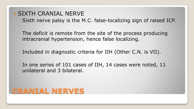 False Localising Signs In Neurology.pptx | Brain and Nervous System ...