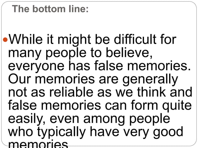 False memory | PPTX
