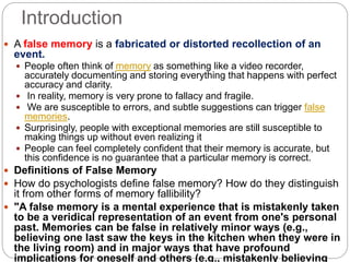 False memory | PPTX