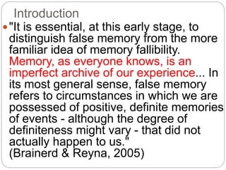 False memory | PPTX