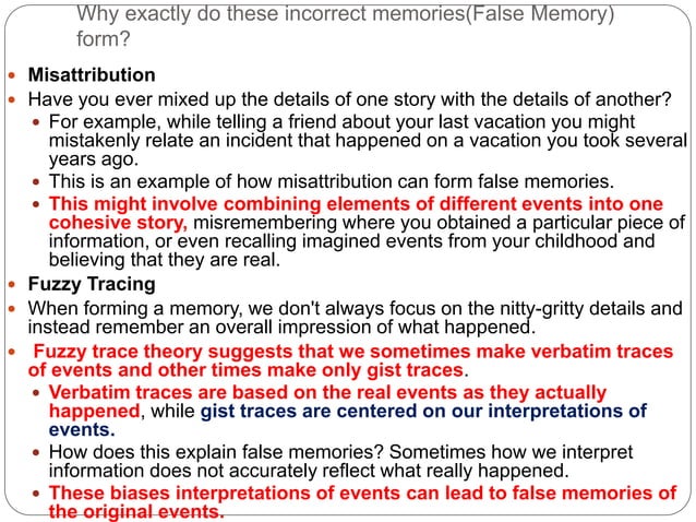 False memory | PPTX