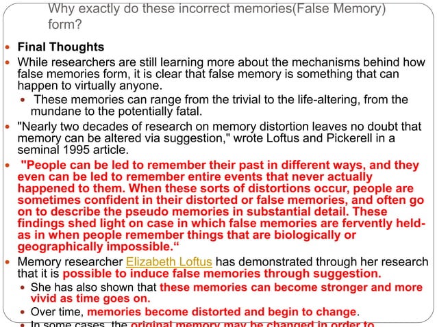 False memory | PPTX