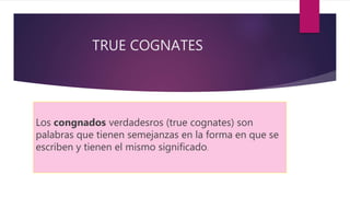 False or true cognates | PPTX