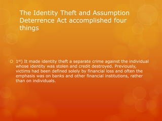 False Personation aka Identity Theft | PPTX