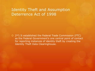 False Personation aka Identity Theft | PPTX