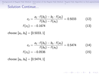 Regula Falsi (False position) Method | PDF