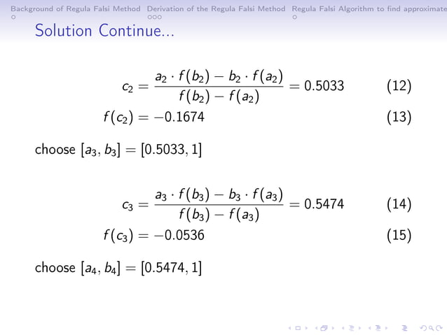 Regula Falsi (False position) Method | PDF