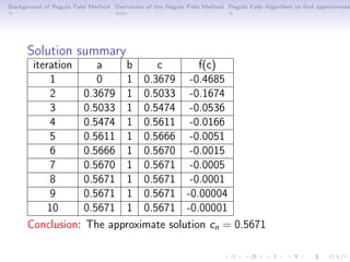 Regula Falsi (False position) Method | PDF
