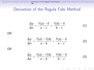 Regula Falsi (False position) Method | PDF