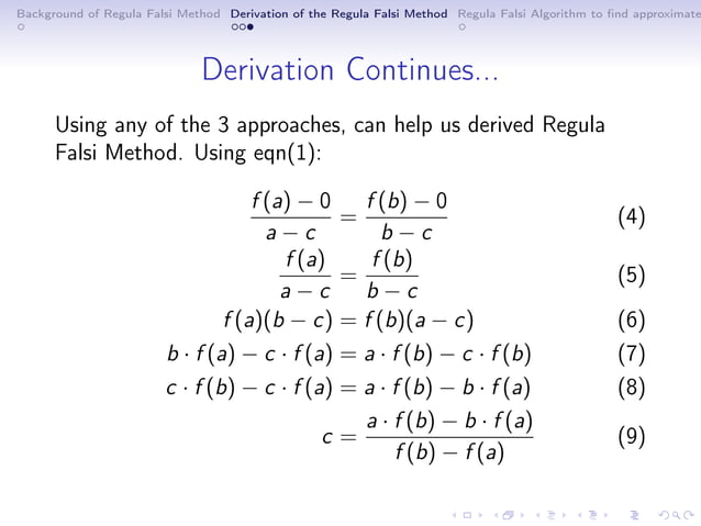 Regula Falsi (False position) Method | PDF