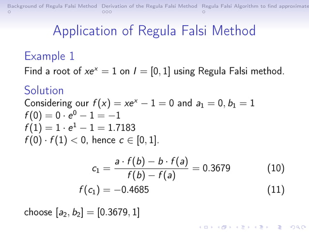 Regula Falsi False Position Method Ppt 