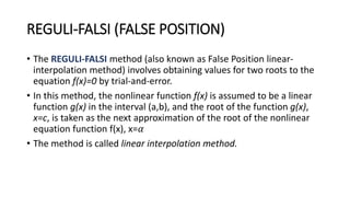 False Position Method.pptx | Physics | Science