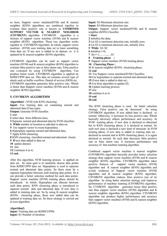 False positive reduction by combining svm and knn algo | PDF