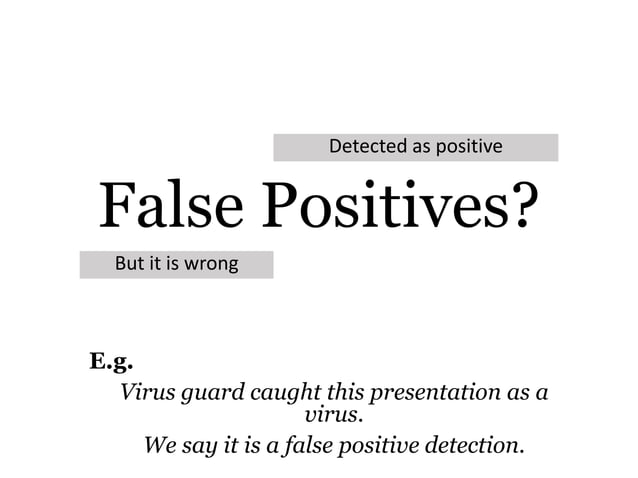 False positives | PPTX