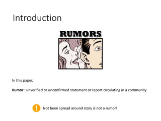 False rumors detection | PPT