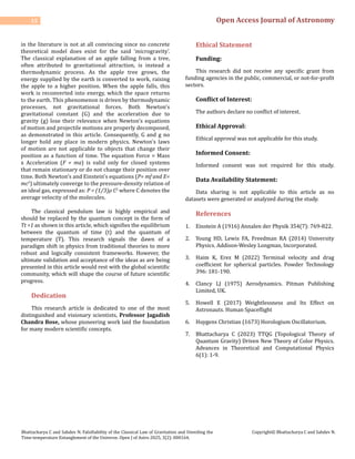 Falsifiability of the Classical Law of Gravitation and Unveiling the ...