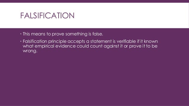 Falsification revision