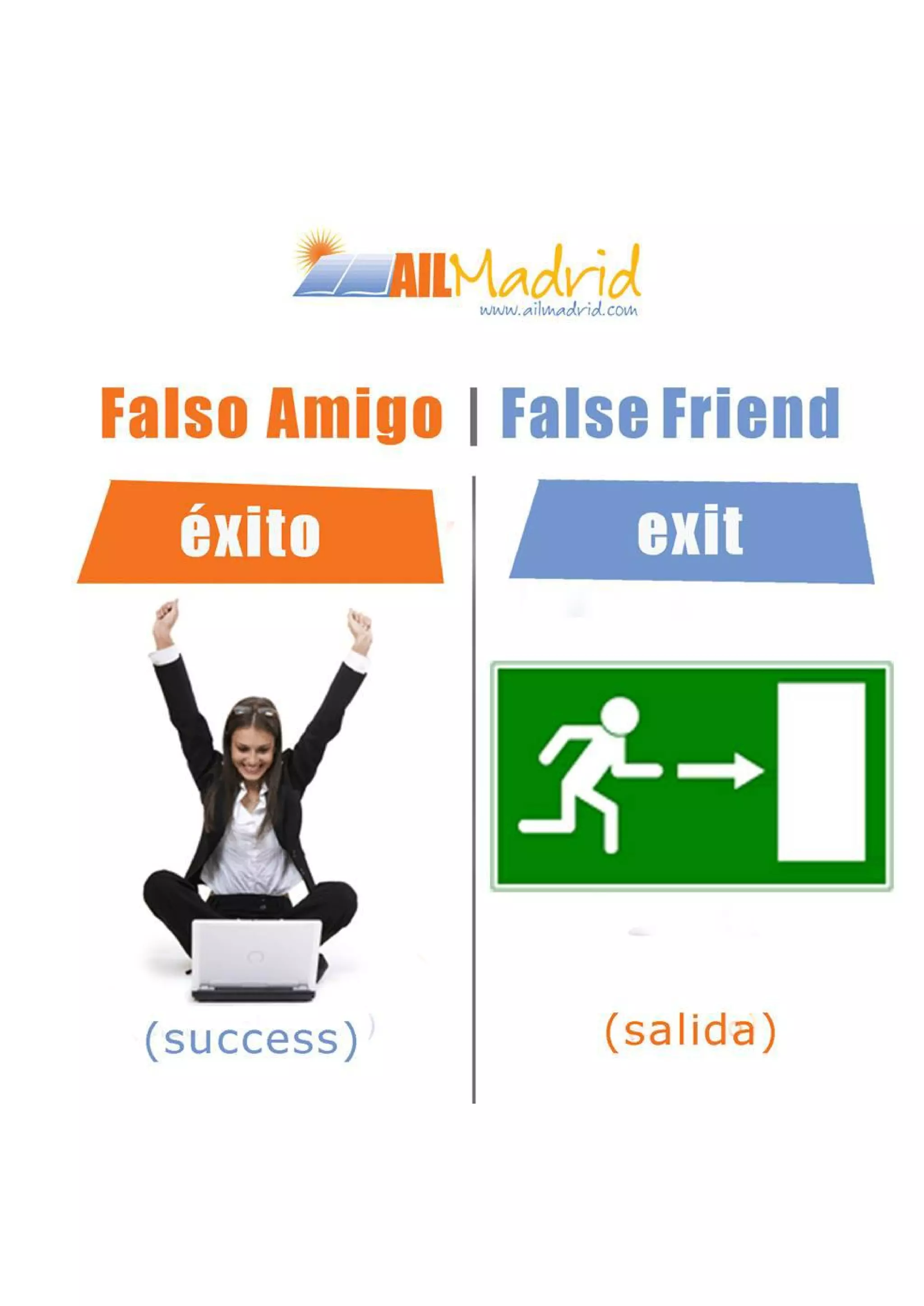Spanish Resources: falso amigo 3 | PDF