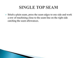 SEAMS AND THEIR TYPES | PPTX