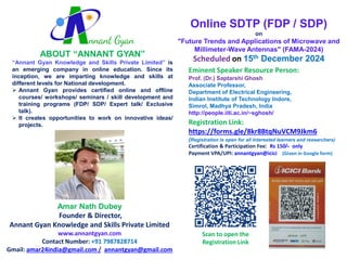 Online SDTP (FDP/SDP) on "Future Trends and Applications of Microwave and Millimeter-Wave ...