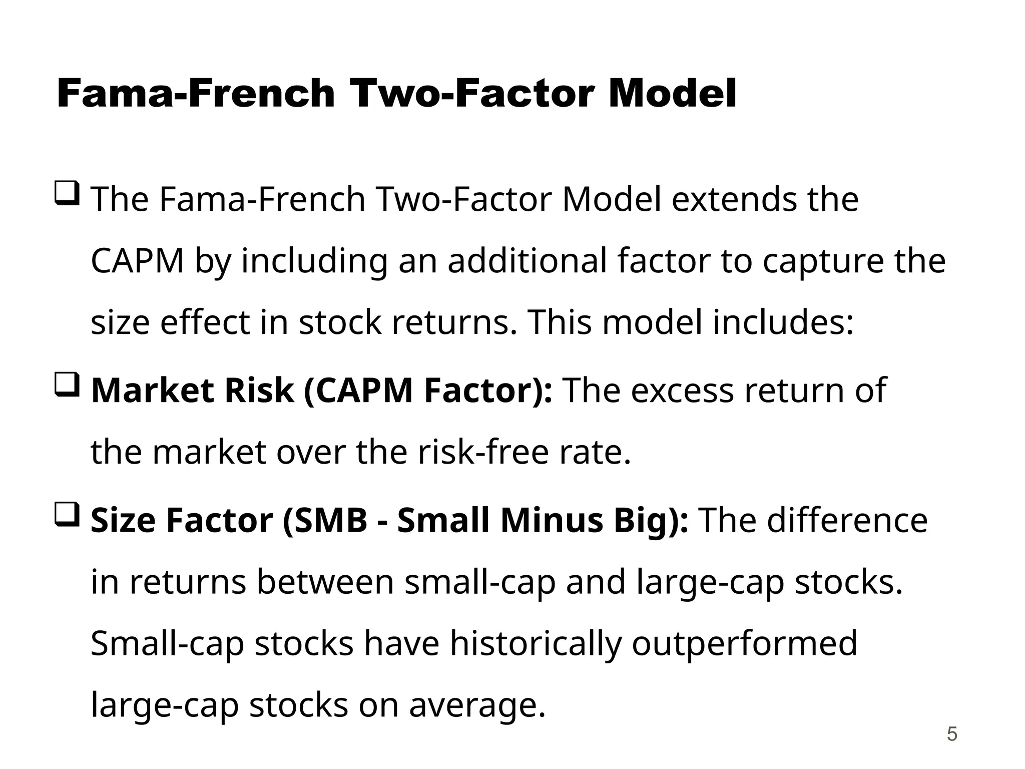 fama-and-french models and performance j | PPTX