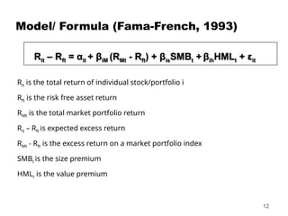 fama-and-french models and performance j | PPTX
