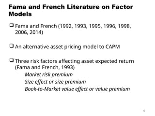 fama-and-french models and performance j | PPTX