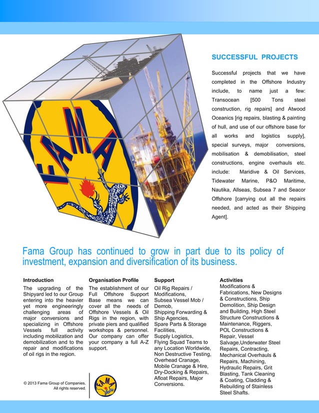 Fama group profile_2013 | PDF