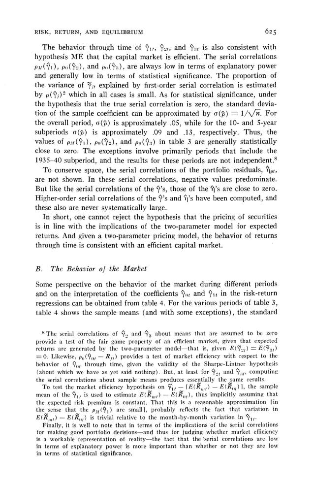 Fama & MacBeth (1973).pdf | Stocks and Bonds | Personal Investing