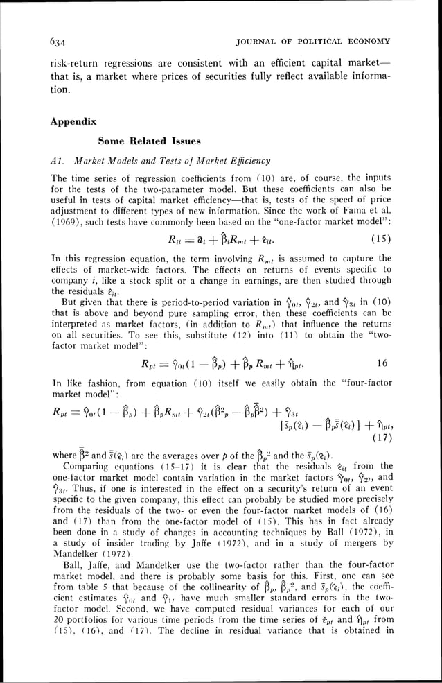Fama & MacBeth (1973).pdf | Stocks and Bonds | Personal Investing