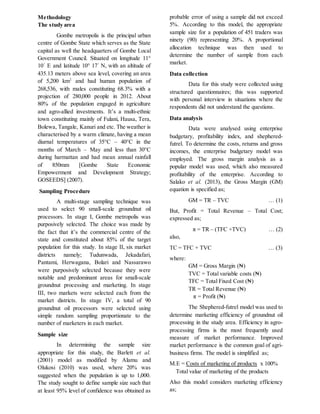 Profitability Analysis of Groundnut oil Processing In Gombe Metropolis | DOCX