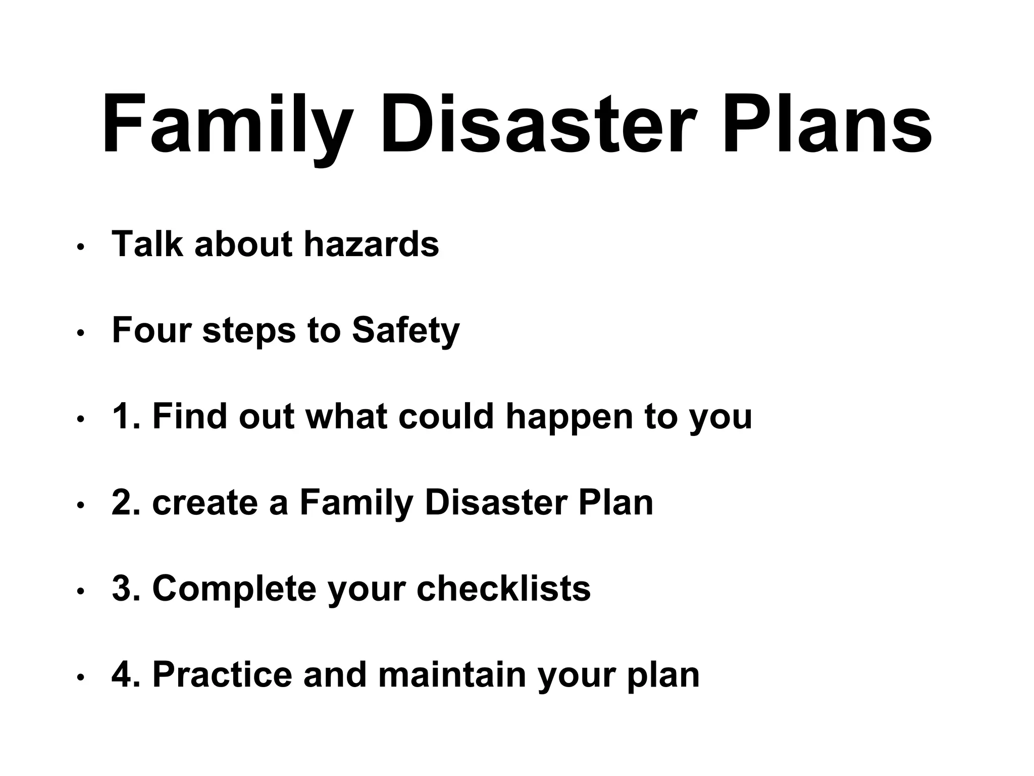 Family disaster prepradeness | PPTX