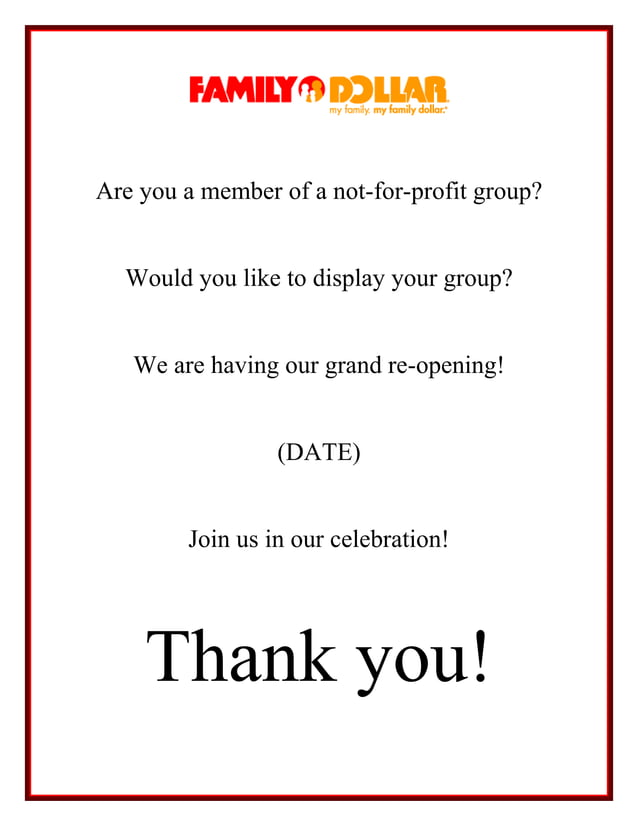 Family Dollar Poster | PDF