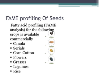 Fatty acid Methyl Ester Analysis (FAMEs) | PPTX