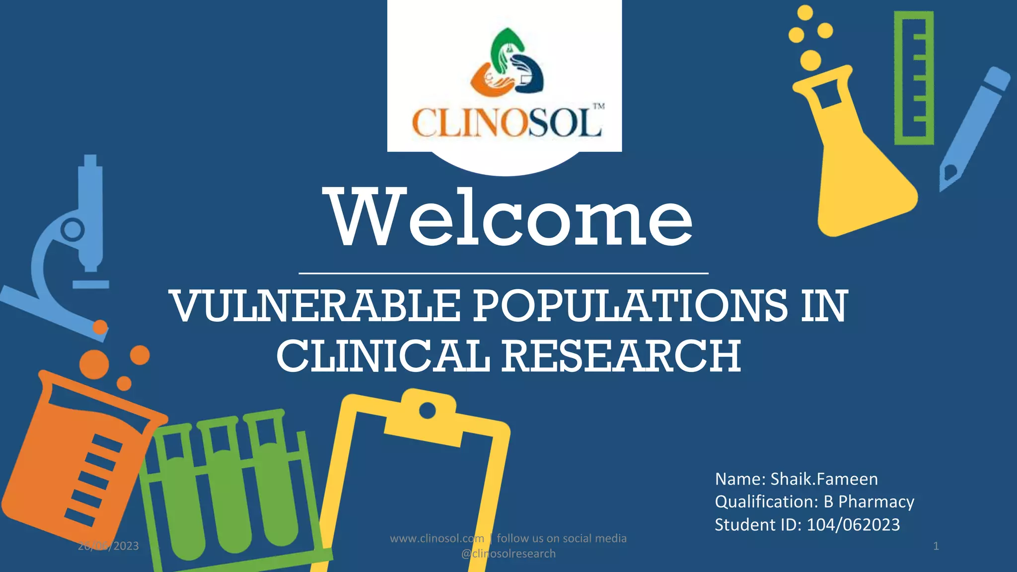 Vulnerable Population in Clinical Research | PPT
