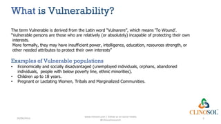 Vulnerable Population in Clinical Research | PPTX
